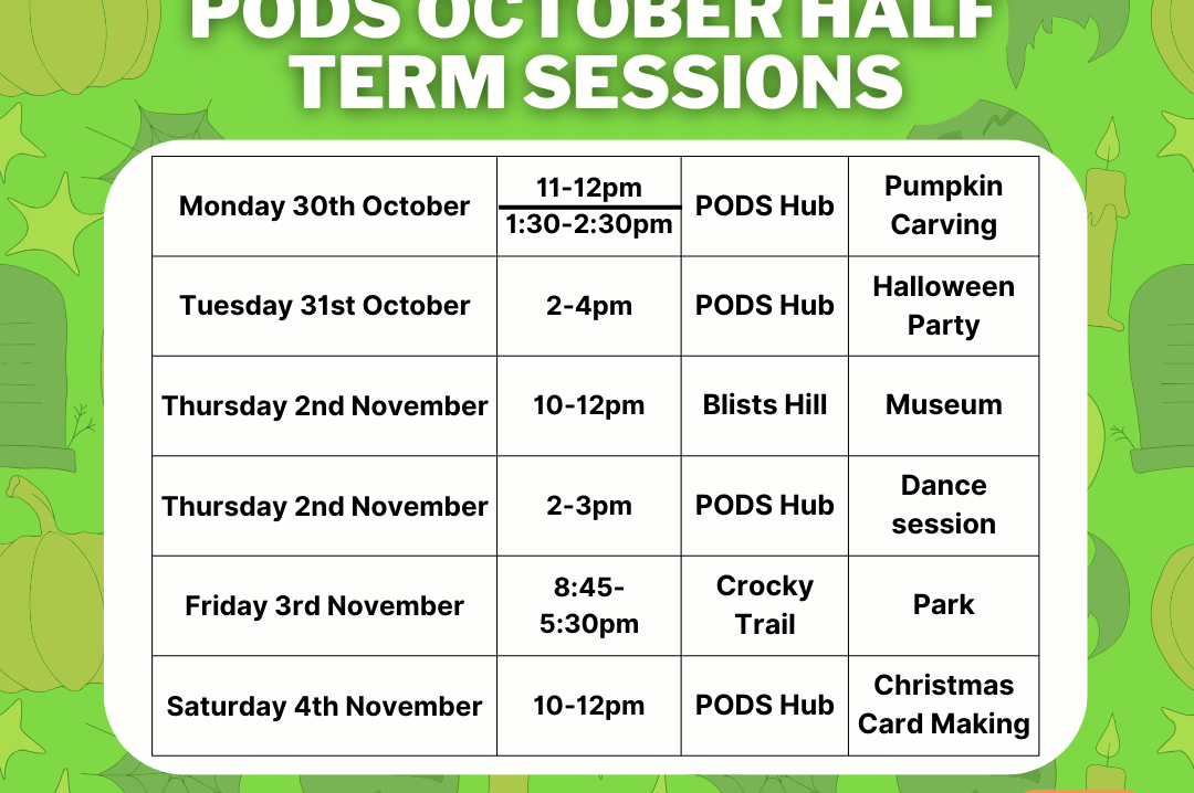 PODS Half Term Activities - Together We Can Make a Difference